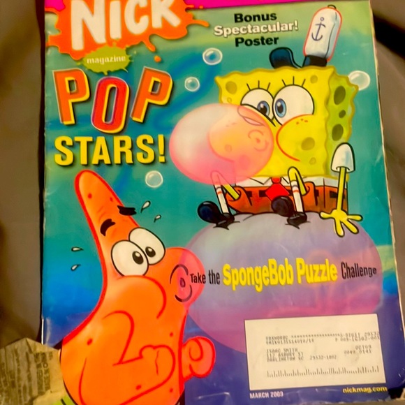 Nickelodeon | Other | Vintage 209 Nick Magazine Pop Stars Spongebob ...